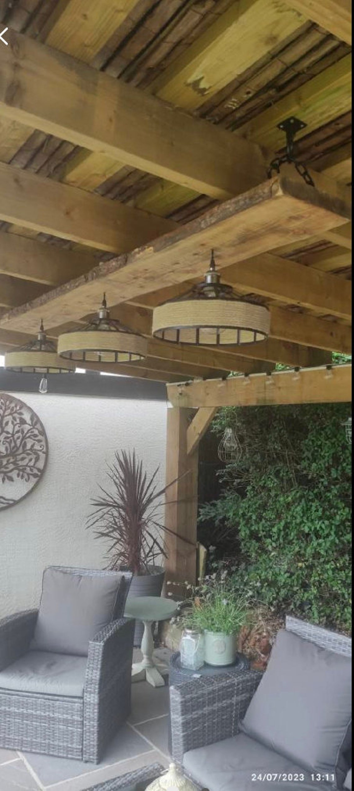 Stunning Reclaimed Wood/live Edge, Beam Light , Treated, 3 Pendant ...