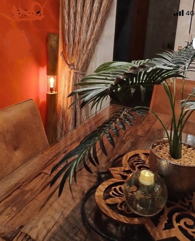 Rustic Wooden Floor Standing Lamp, Handmade From Reclaimed Wood With ...