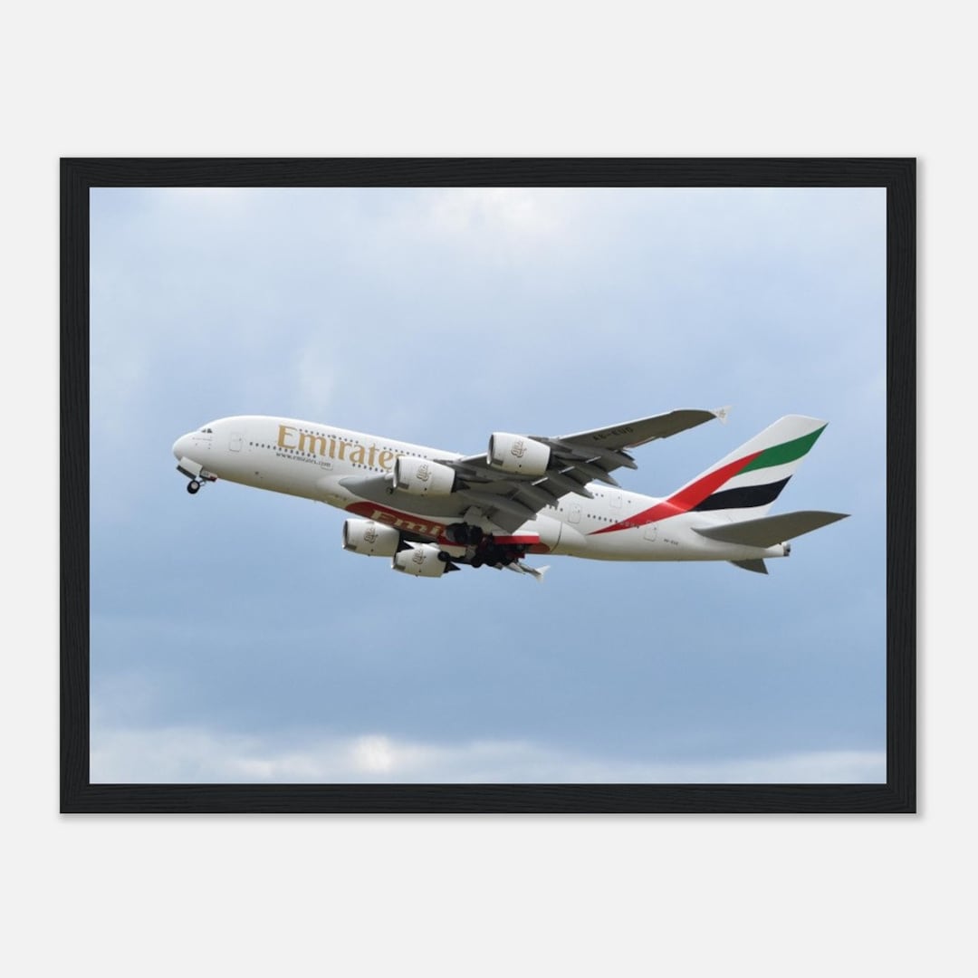 Emirates Airbus A380 Wooden Framed Poster Aviations Gifts for Him - Etsy