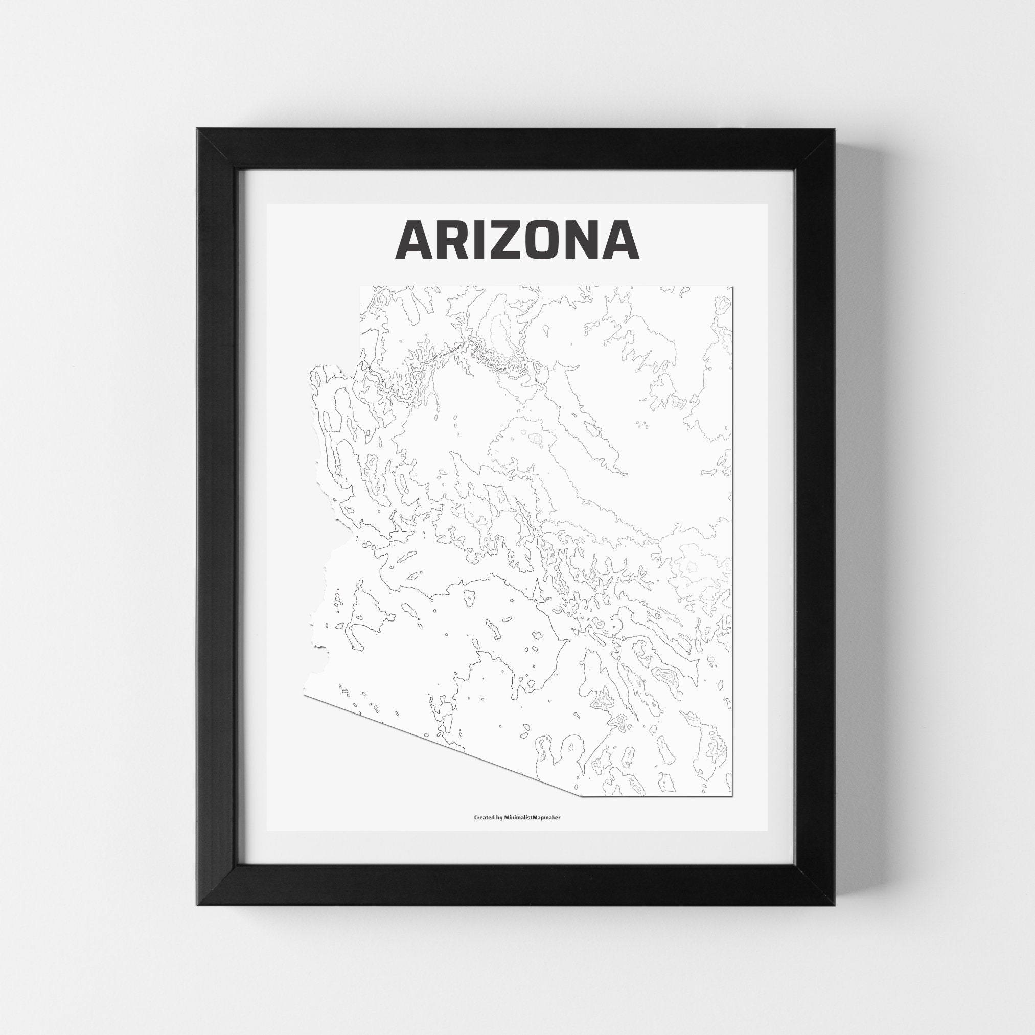 Digital Download Topographic Map – Arizona, State Map, Digital Download ...