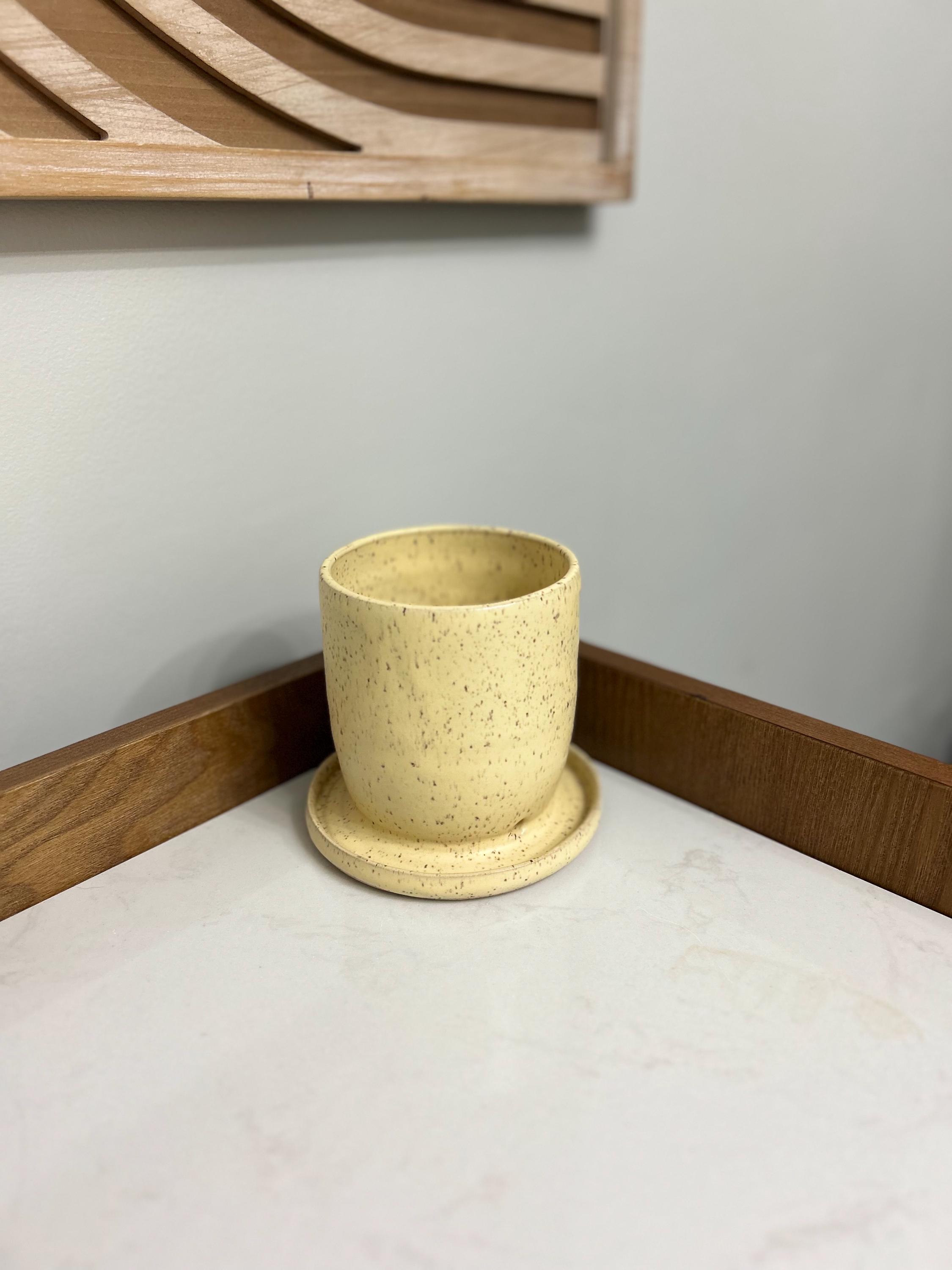 Handmade Stoneware Planter - Ceramic Flower Pots With Drainage Holes ...