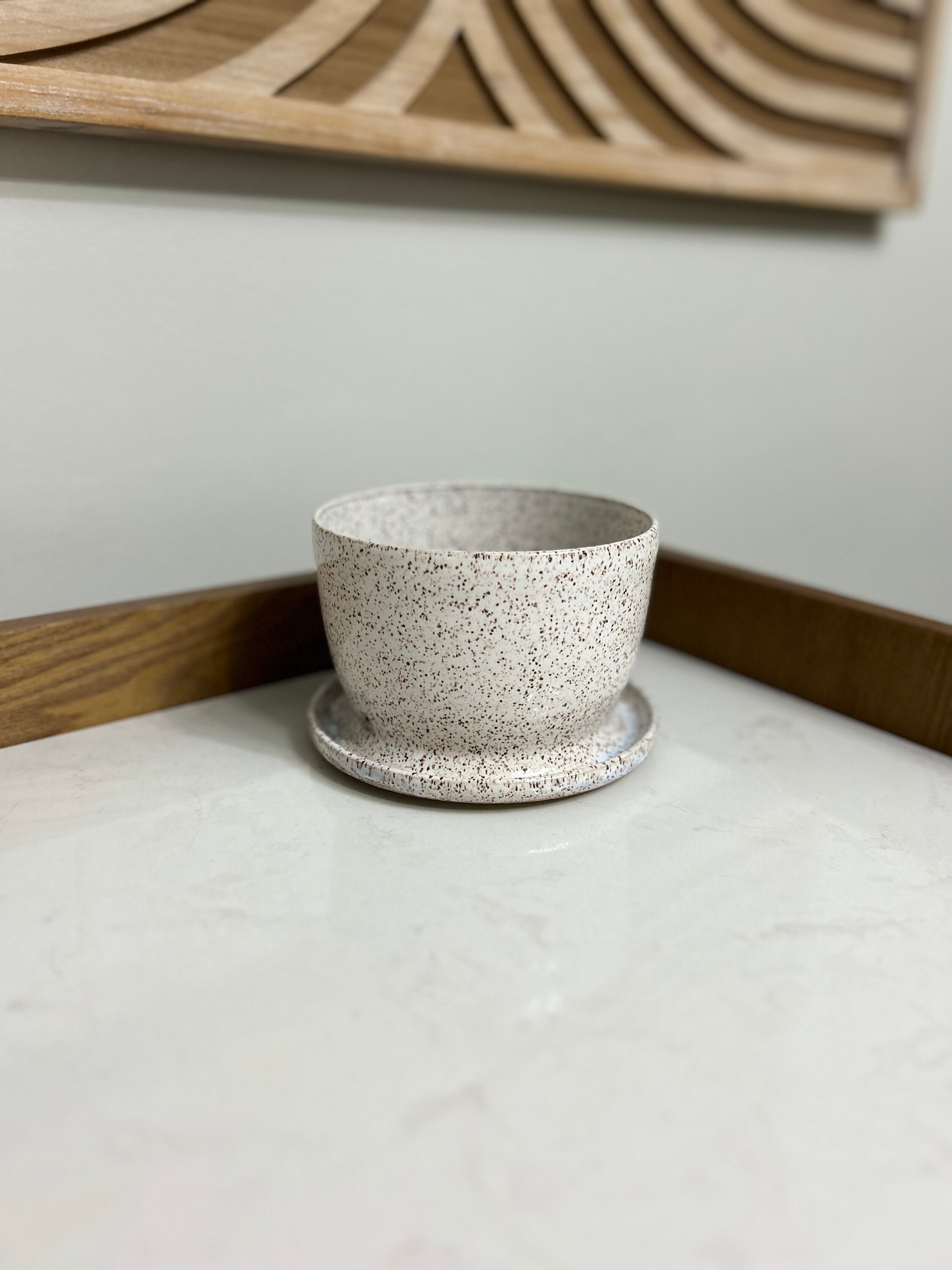 Handmade Stoneware Planter - Ceramic Flower Pots With Drainage Holes ...