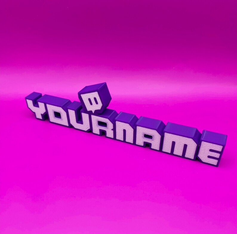 Personalized Twitch Name Plate, Streamer Gift, Personalized Desk Sign ...