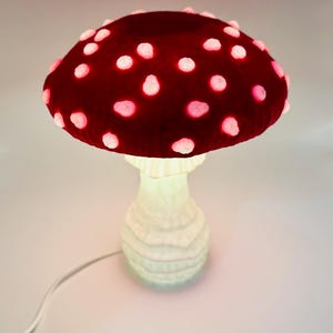 3D Printed Mushroom Lamp - Unique Toadstool Night Light for Home Decor ...