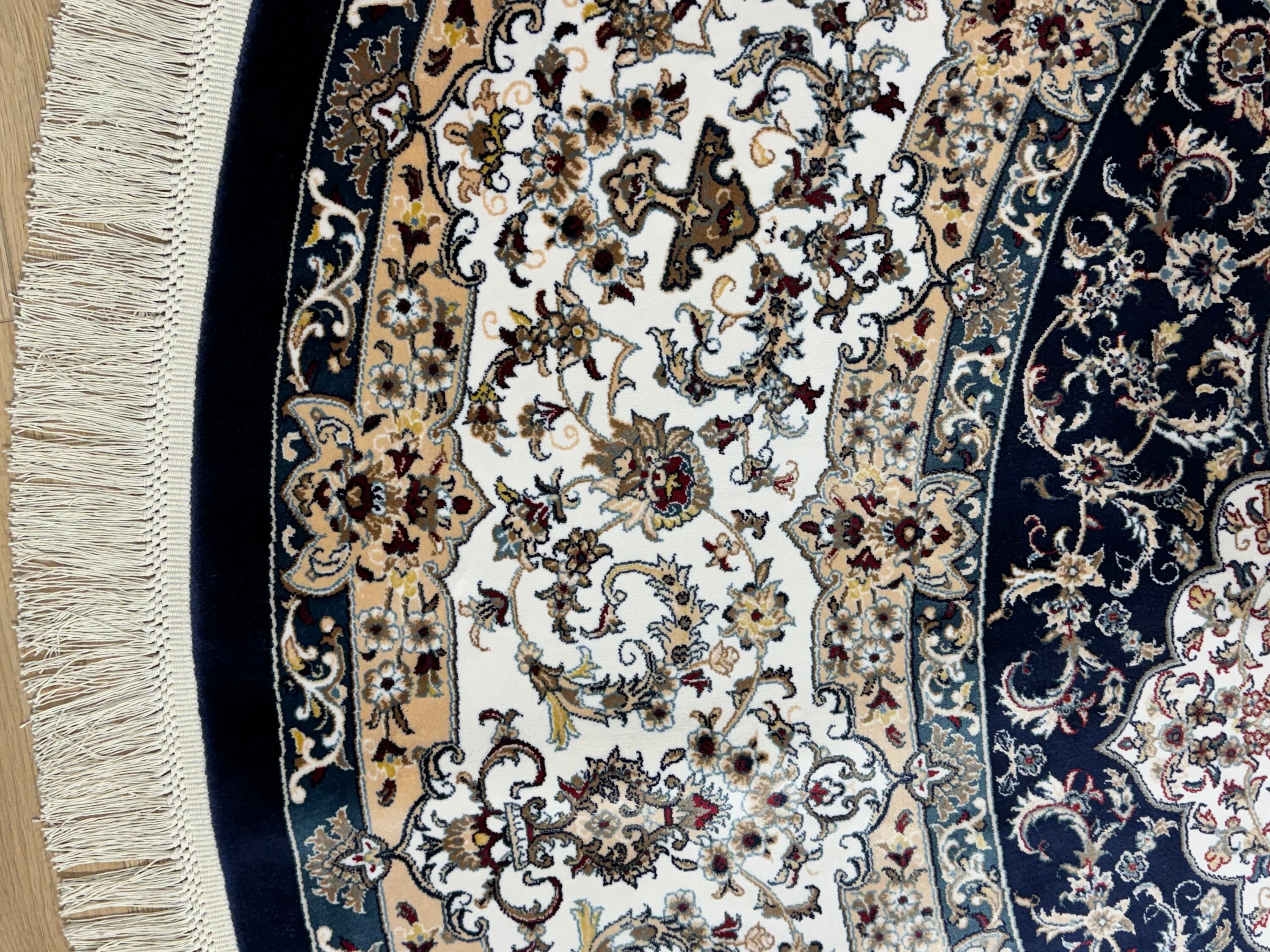 7x7 Bamboo Round Rug, Circle Rug, Bamboo Silk Carpet, Medallion Design ...