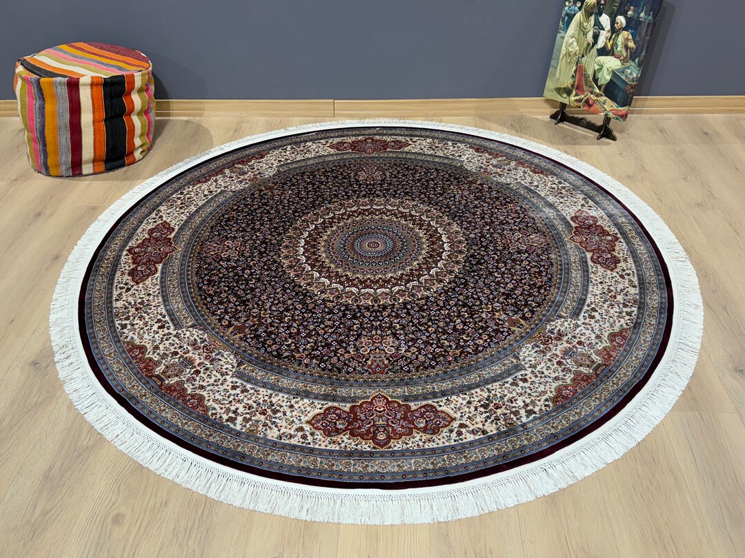 7x7 Soft Round Rug, Circle Silk Rug, Home Decor, Circle Rug, 7x7 ...