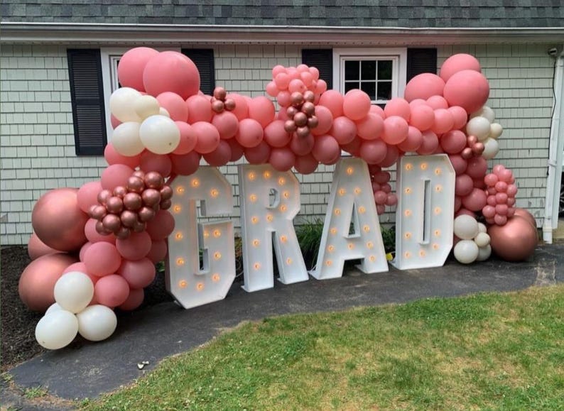 Marquee Letter T, Marquee Letters, Mosaic From Balloons, 2ft, 3ft, 4ft ...