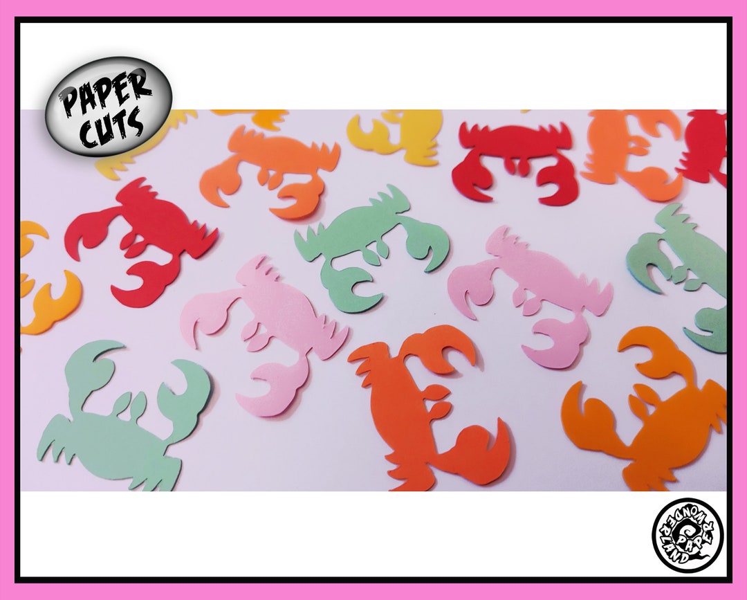 PAPER Crab Shellfish Die Cut Confetti Craft Scrapbooking Decoupage ...