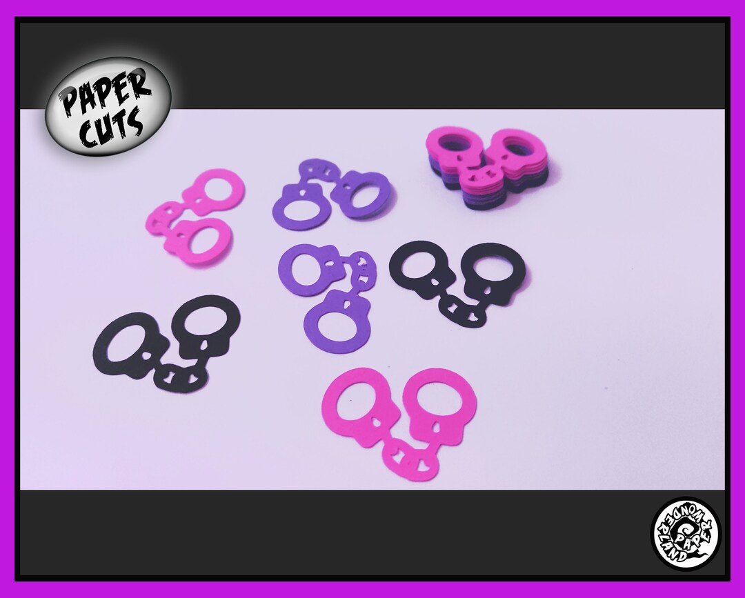 Paper Handcuff Adult Sex Toys Punk Fetish Bdsm Die Cuts Confetti Craft