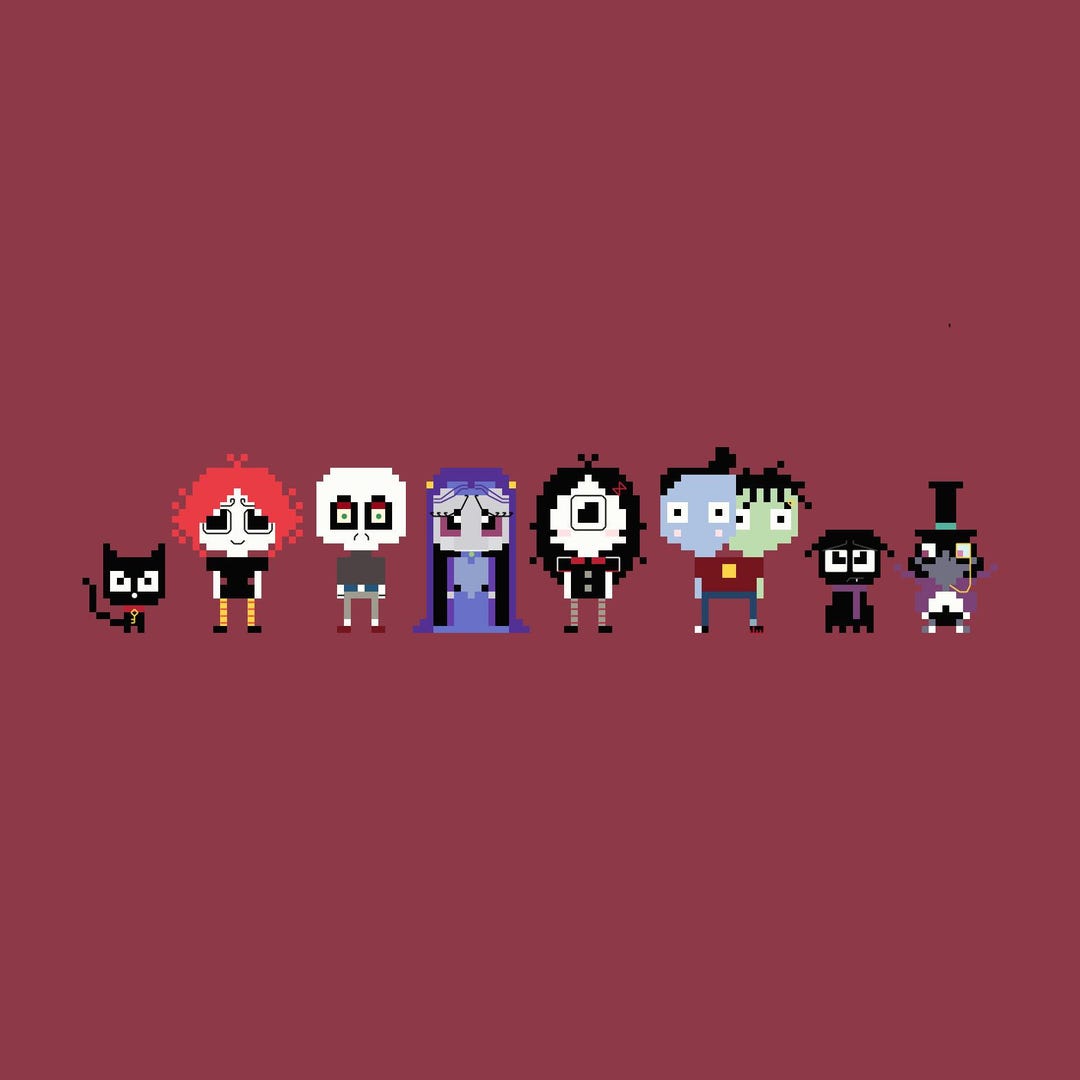 Ruby Gloom Inspired Chibi Cross Stitch Pattern, Instant Download PDF ...