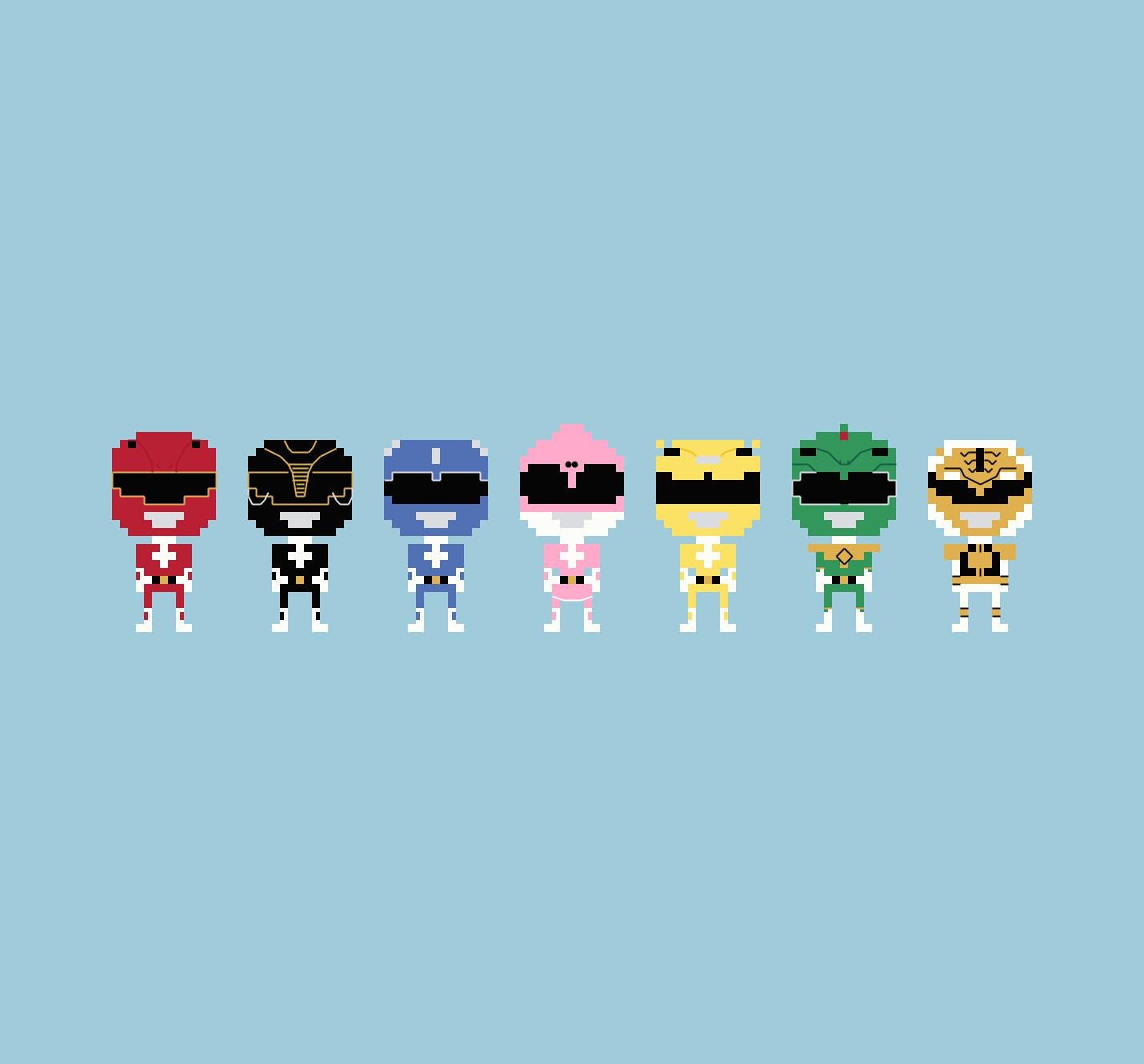 Mighty Morphin Power Rangers Inspired Chibi Cross Stitch Pattern PDF ...