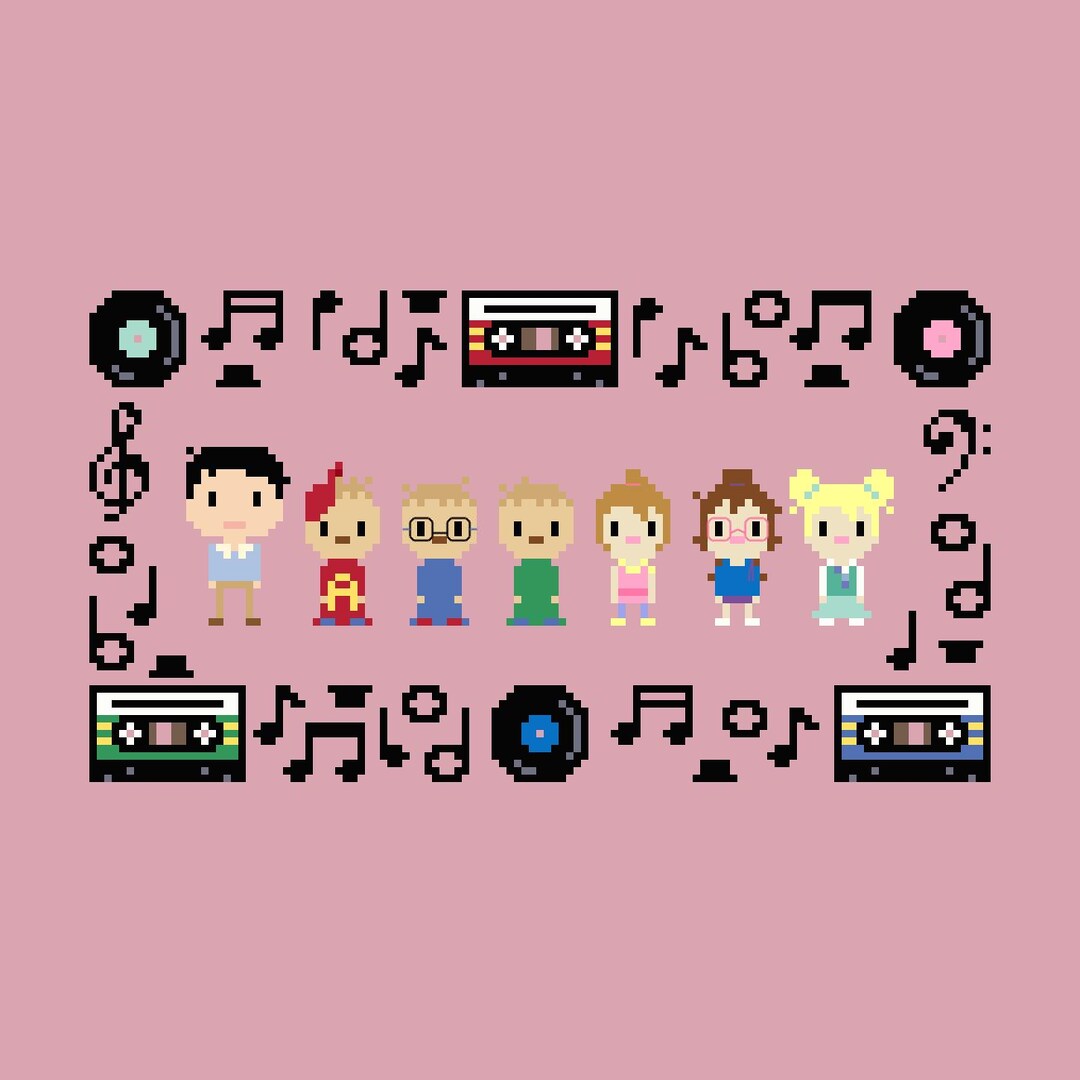 Alvin and the Chipmunks Cross Stitch Pattern, Downloadable PDF, Chibi ...