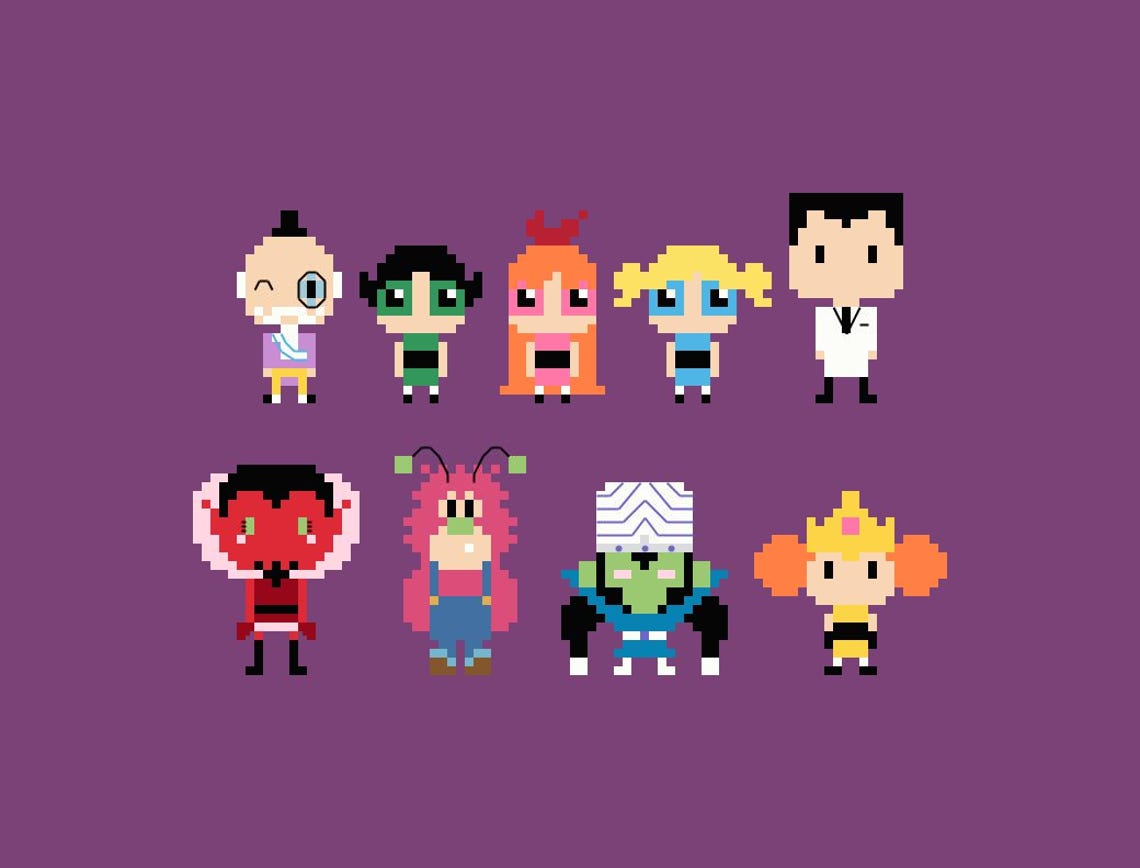 Powerpuff Girls Chibi Cross Stitch Pattern PDF – Digital Download, 90s ...