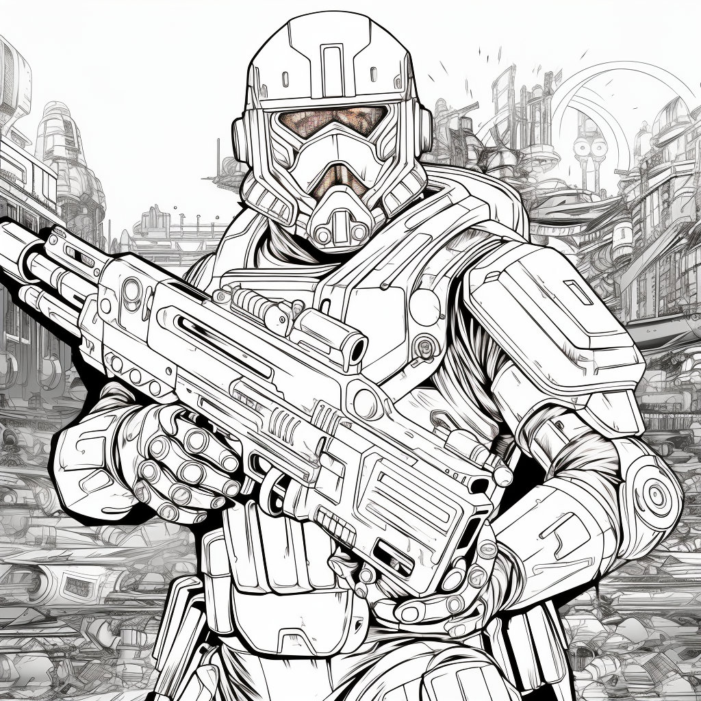 Coloring Pages Space Warriors - Etsy