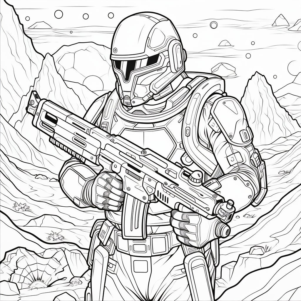 Coloring Pages Space Warriors - Etsy