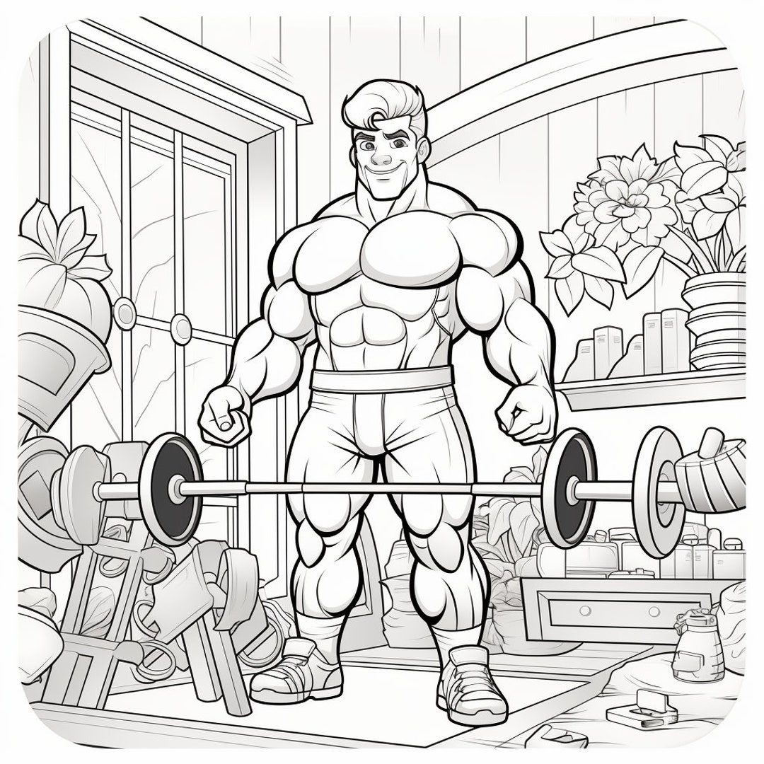Coloring Page for Kids Gym Edition - Etsy