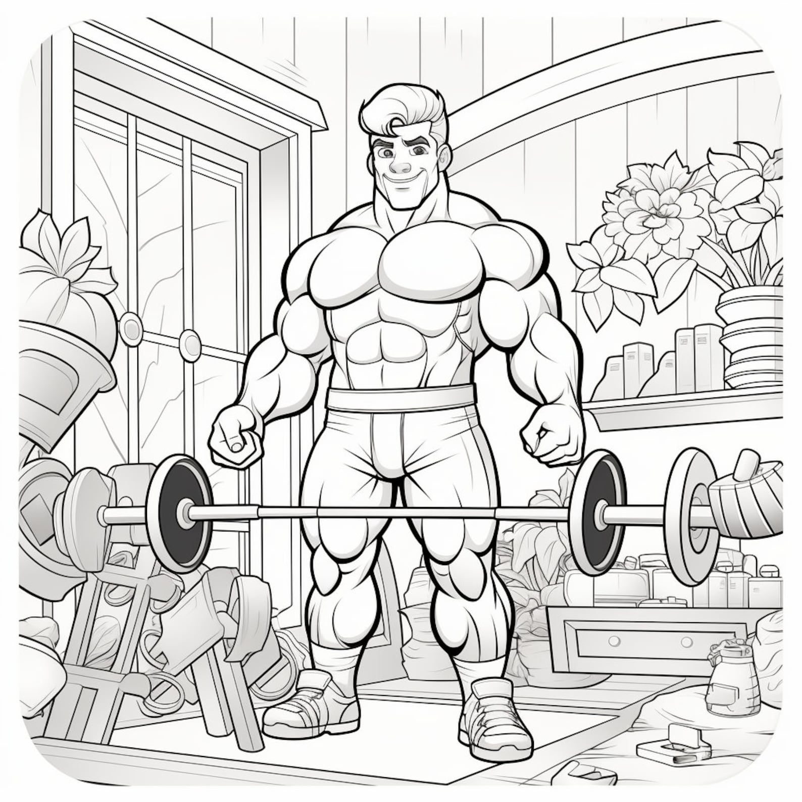 Coloring Page for Kids Gym Edition - Etsy
