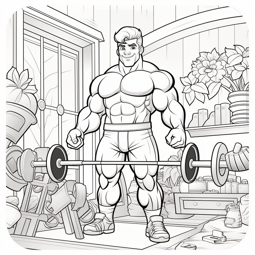 Coloring Page for Kids Gym Edition - Etsy