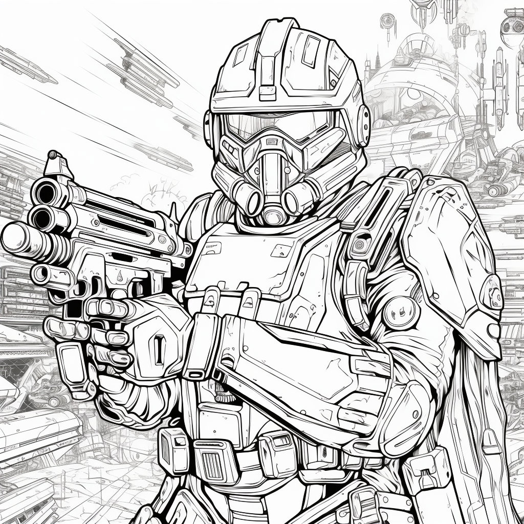 Coloring Pages Space Warriors - Etsy