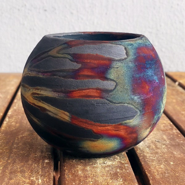 Raku Pottery Planter - Etsy