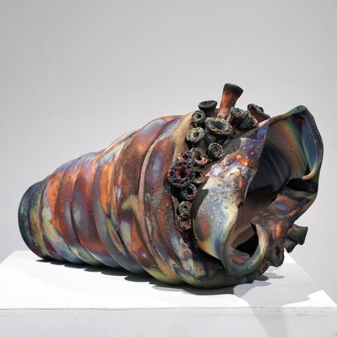 Home - Life Magnified Collection Raku Ceramic Pottery Sculpture by Adil ...