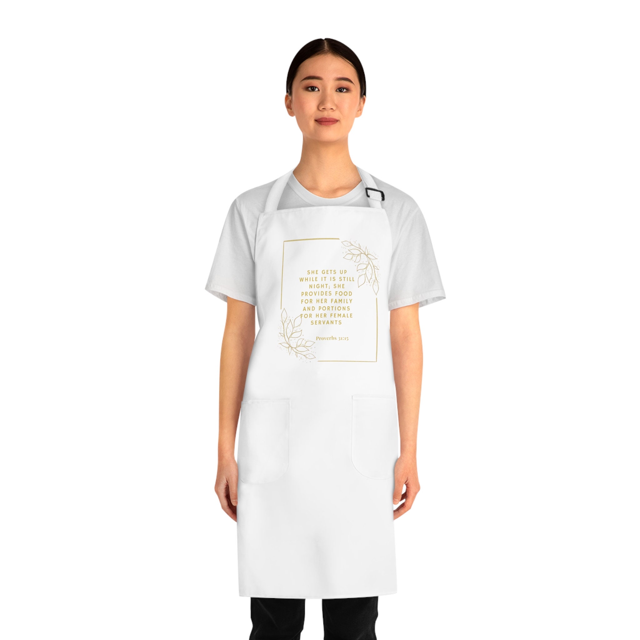 Apron Proverbs Bible Verse, Bible Apron, Apron With Pockets, Cooking ...