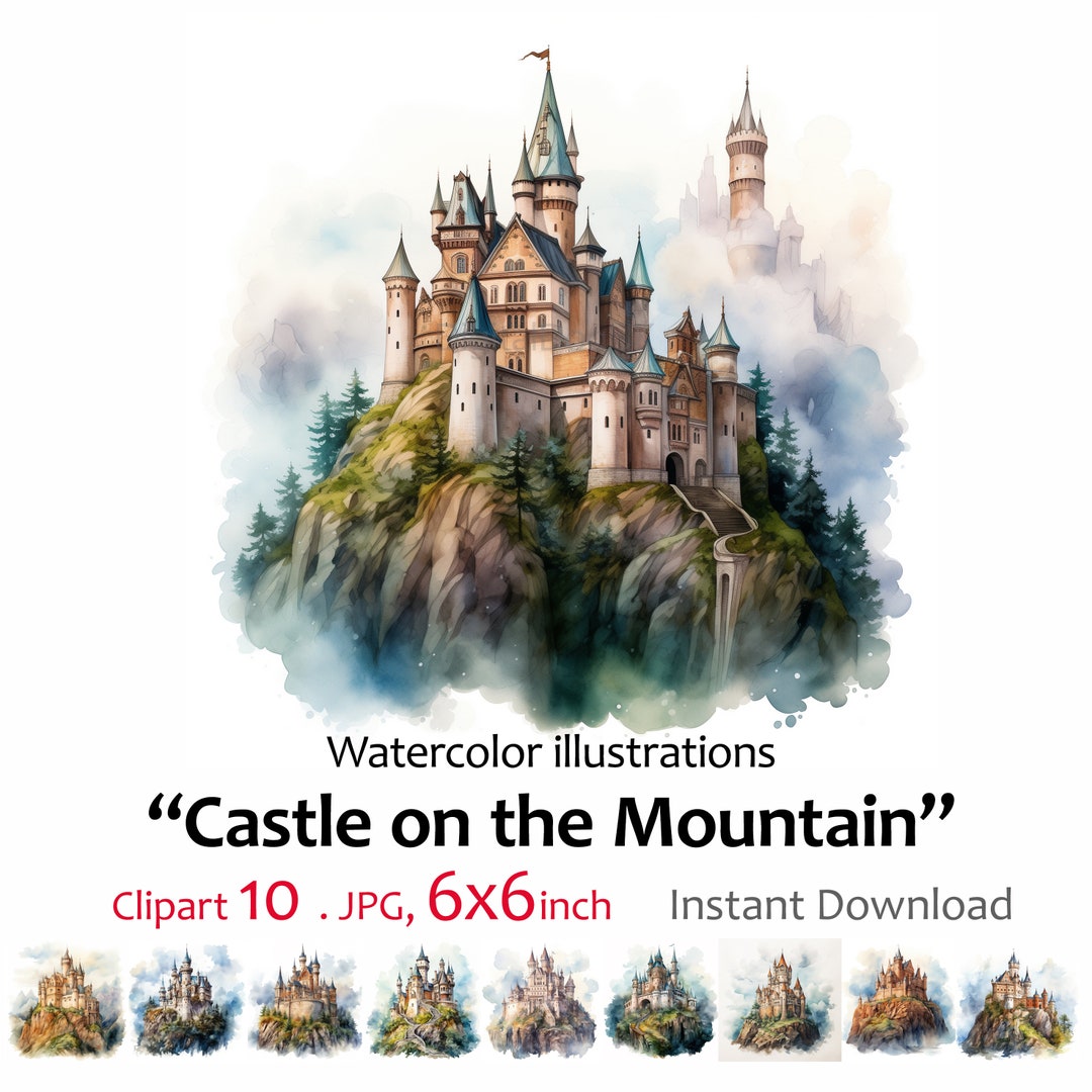 Watercolor Medieval Castles Set, Castle Images, History Clipart ...