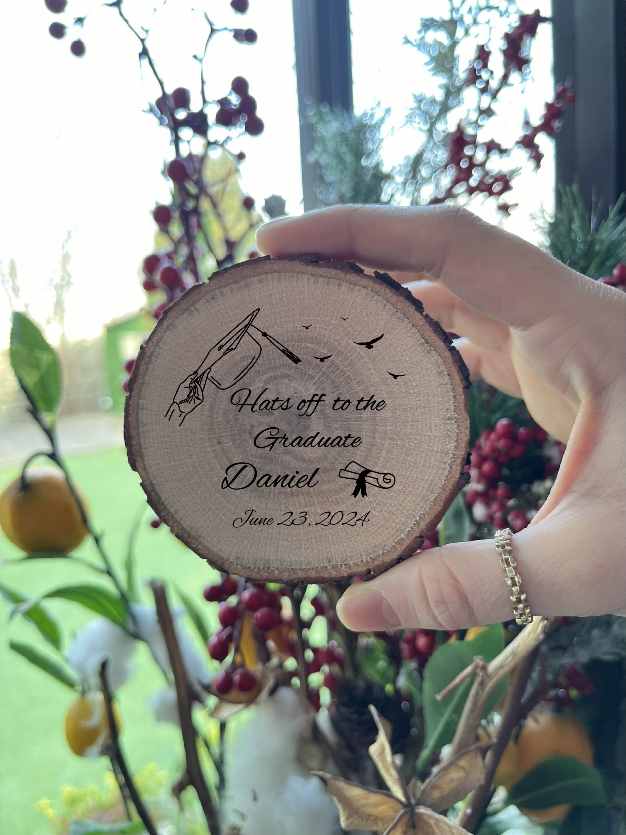 Custom Graduation Party Favors, Wooden Graduation Coasters Set, Senior ...