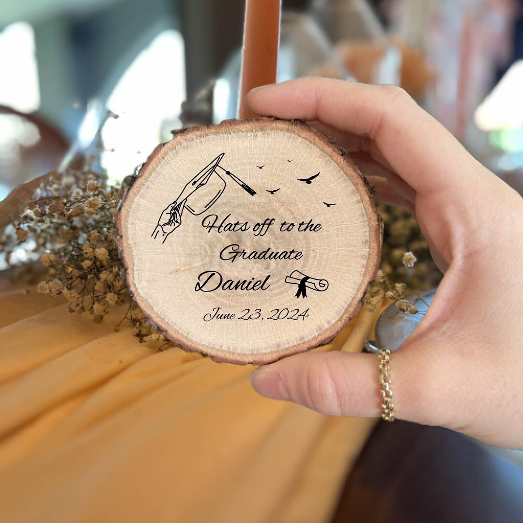 Custom Graduation Party Favors, Wooden Graduation Coasters Set, Senior ...