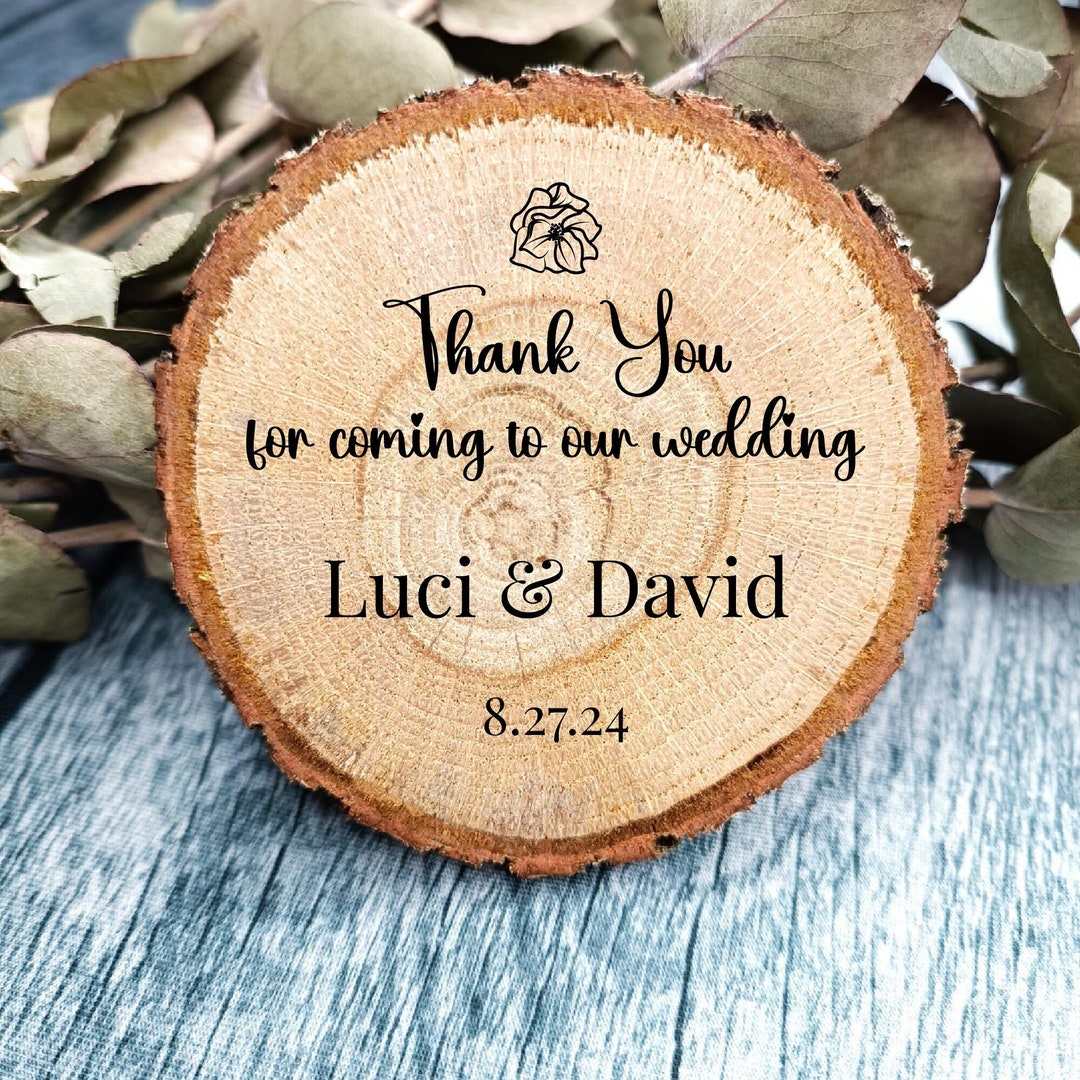 Engraved Log Coasters for Wedding , Personalized Log Coasters Custom ...