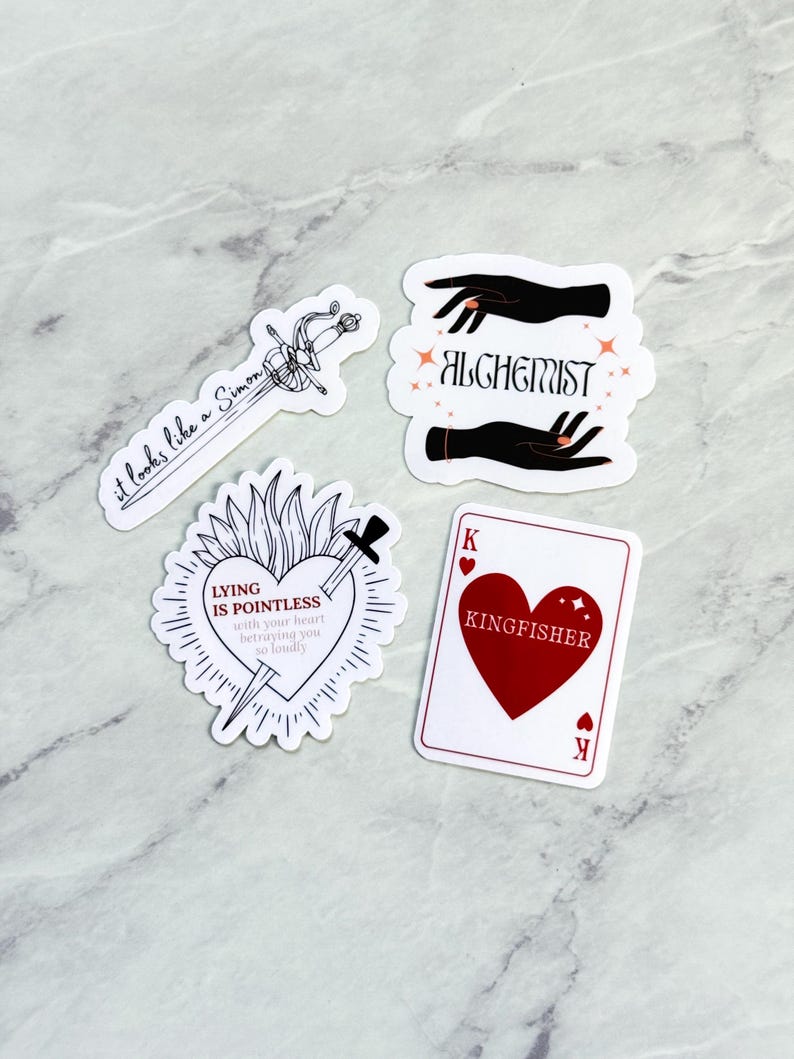 Quicksilver Inspired Sticker Pack: Bookish Laminated Stickers - Etsy