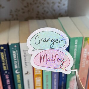 Dramione Chat Bubble Sticker: Granger & Malfoy Holographic Fanfic Merch ...