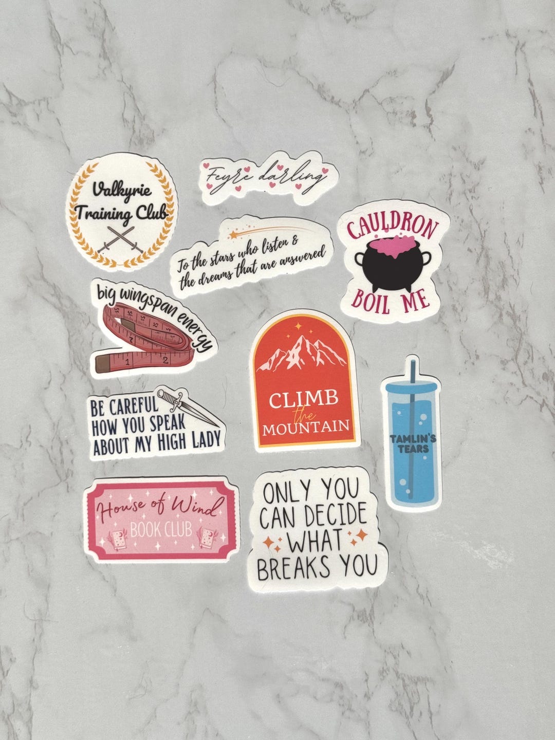 ACOTAR Waterproof Sticker Pack: Book Club, Valkyrie Training - Etsy