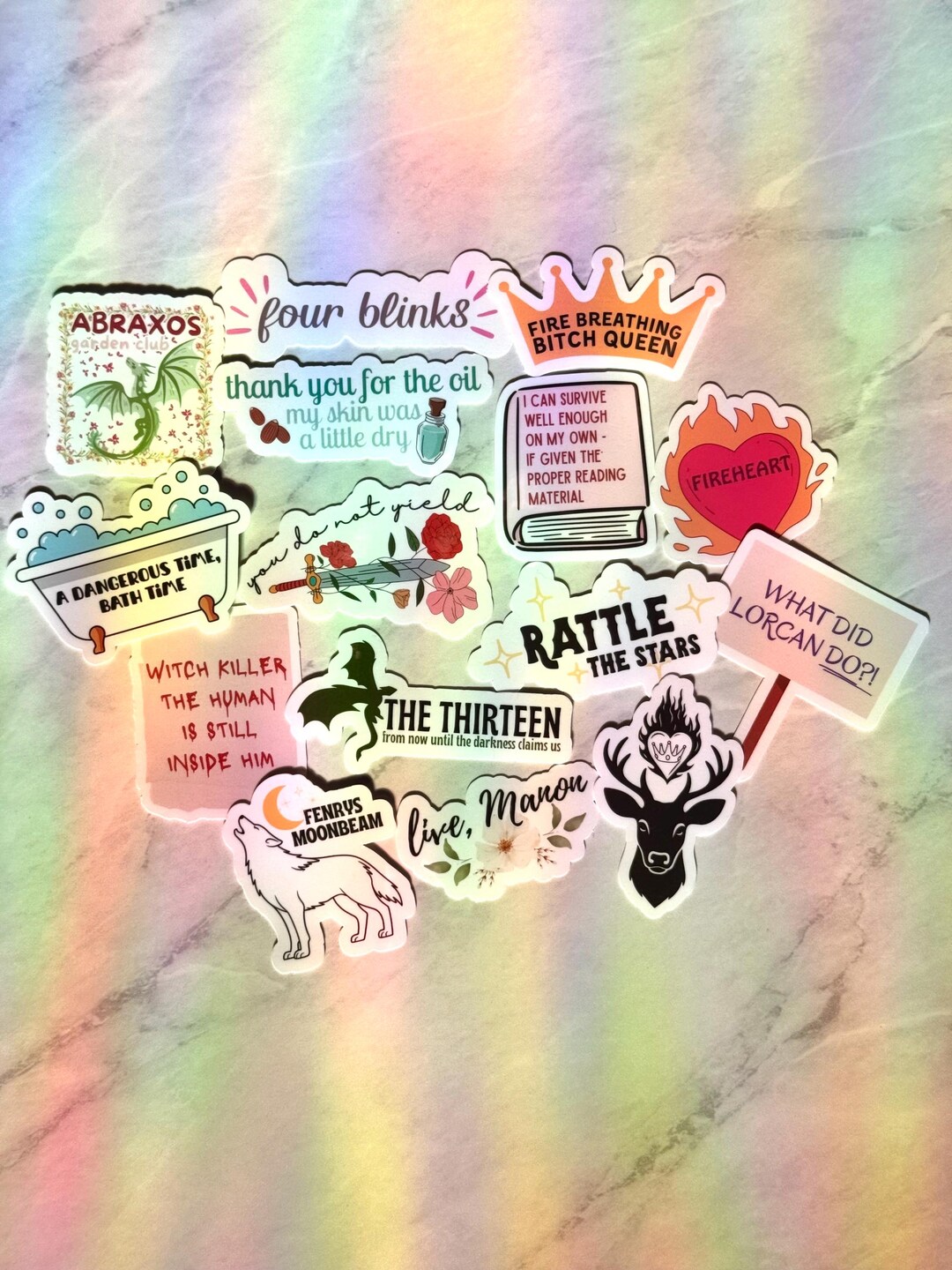 Throne of Glass Inspired Sticker Pack: Bookish Waterproof Stickers - Etsy