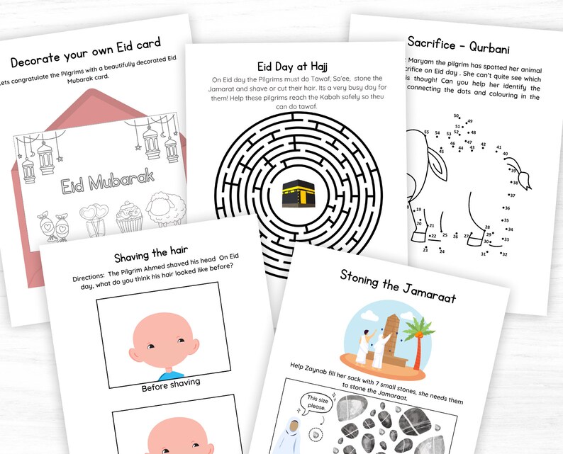 Eid Ul Adha Activity Book, Eid Activity Printable, Hajj Kids Activity ...