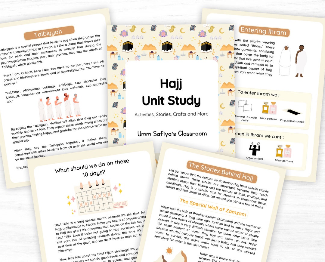 Hajj Activities Unit Study I Eid Ul-adha I Five Pillars of Islam I ...