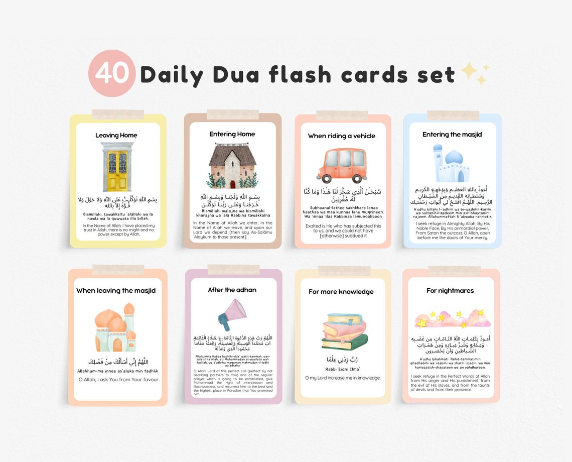 Kids Dua Cards, Islamic Kids Printables, Duas for Kids, Children Dua ...