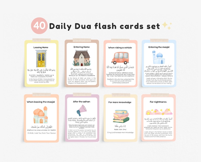 Kids Dua Cards, Islamic Kids Printables, Duas for Kids, Children Dua ...
