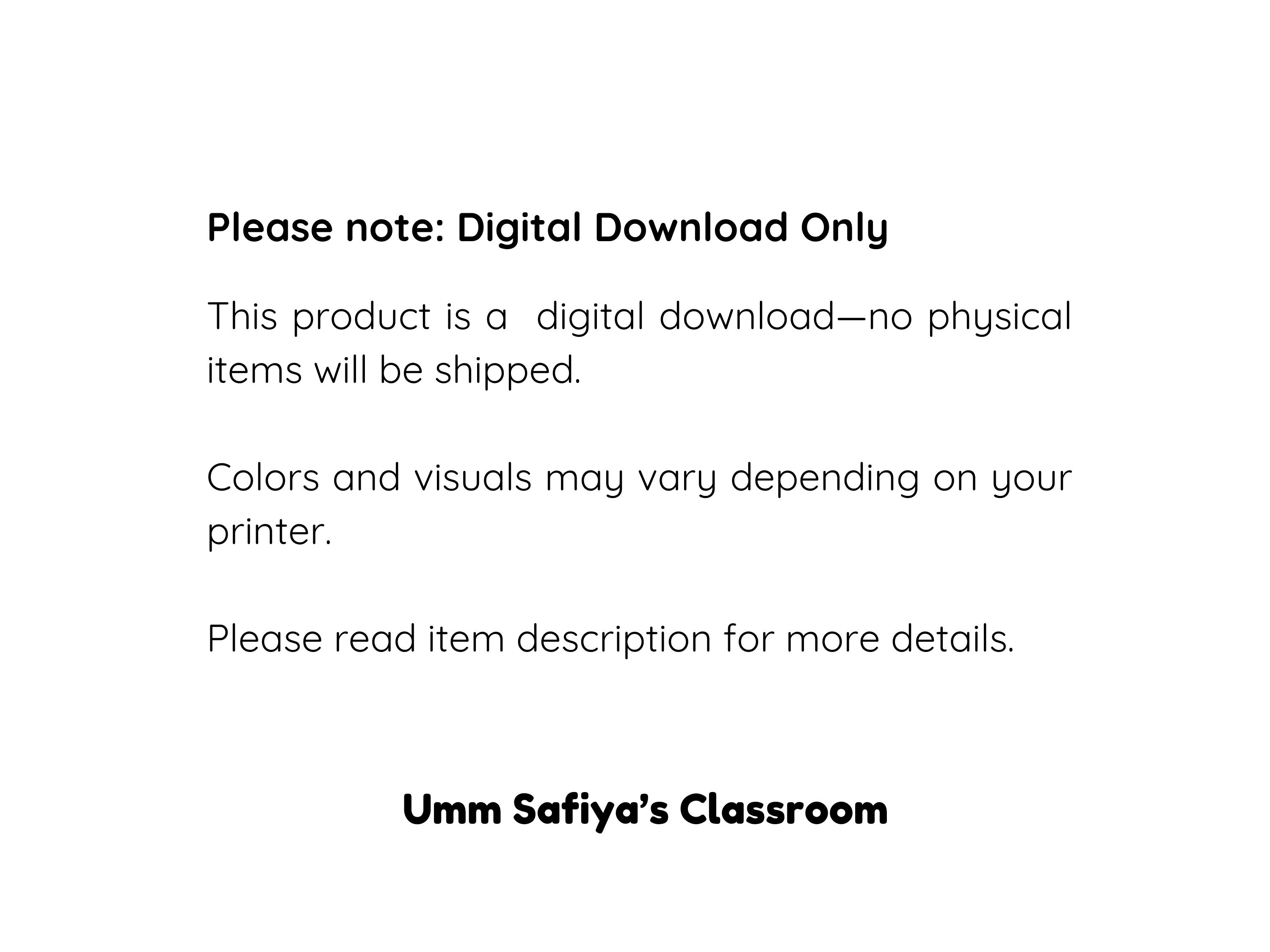 Arabic Colors Flashcards, Watercolor Learning Cards (digital Download ...