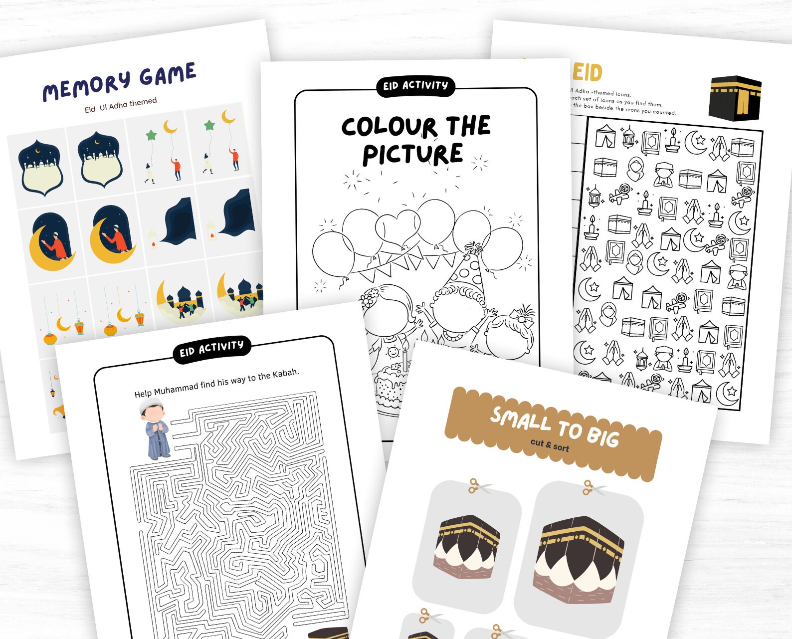 Eid Ul Adha Activity Book, Eid Activity Printable, Hajj Kids Activity, Eid Al Adha Coloring, Eid ...