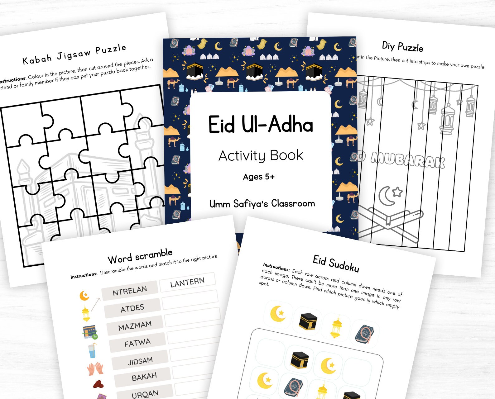 Eid Ul Adha Activity Book, Eid Activity Printable, Hajj Kids Activity ...