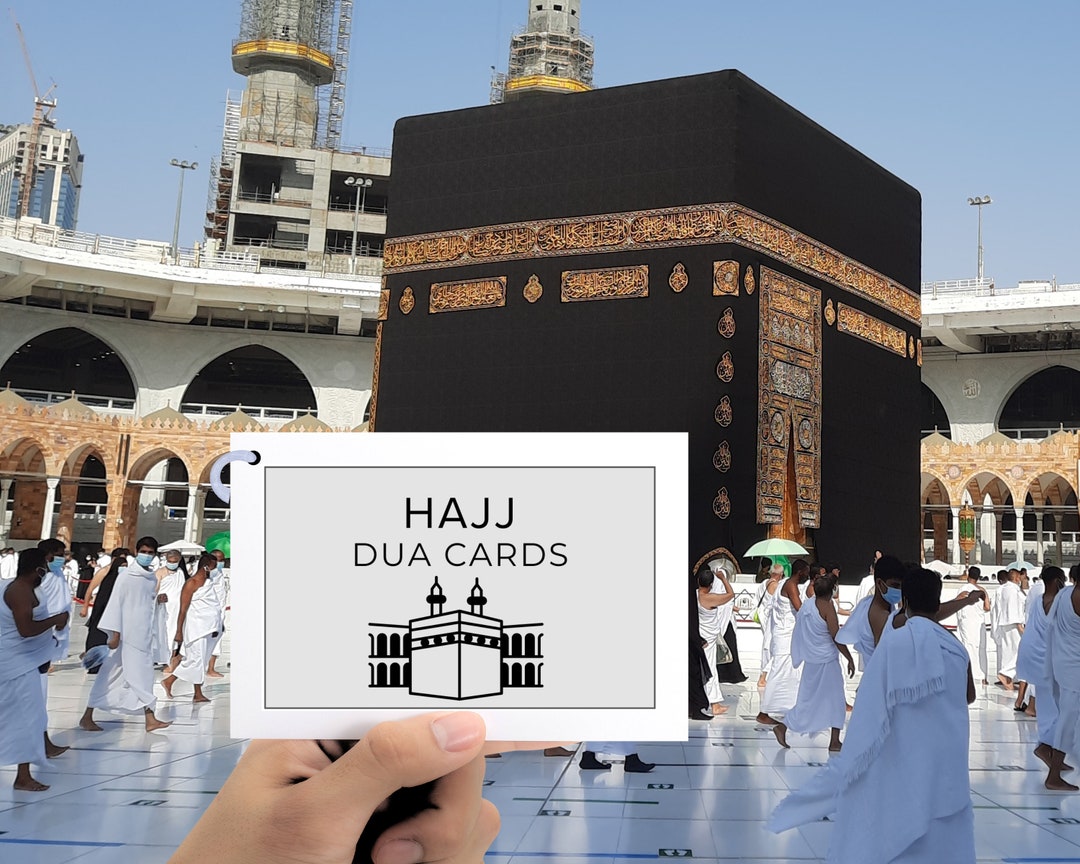 Hajj Dua Cards, Hajj Duas Printable Cards, Hajj Flashcards, Prayer Cards, Islamic Dua, Dua ...