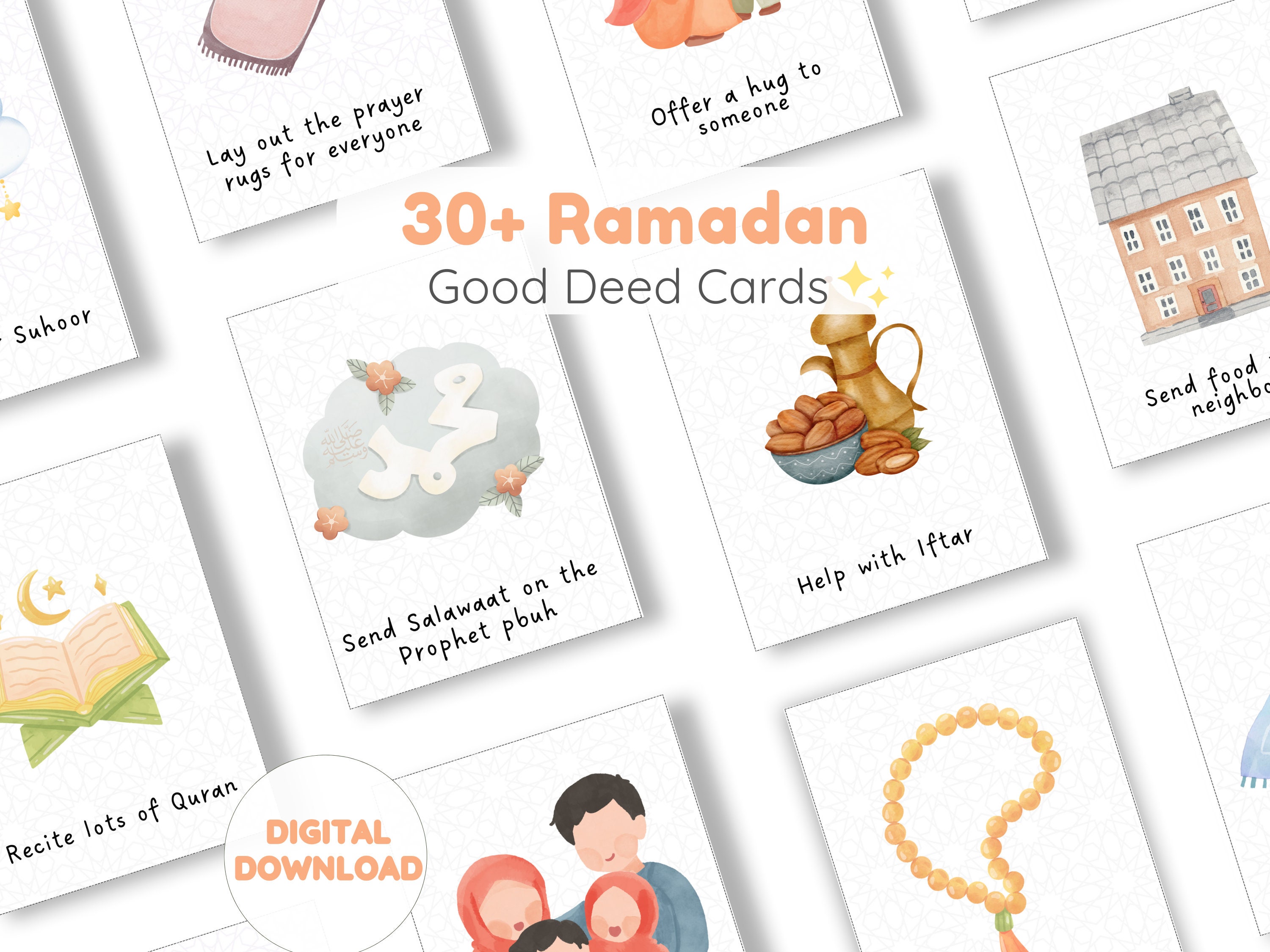 Good Deed Cards for Kidsci Muslim Kids Deeds I Islamic Good Deeds - Etsy