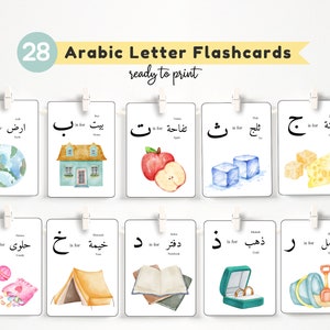 Arabic Alphabet Cards Arabic Alphabet Learning Arabic Letter Cards ...