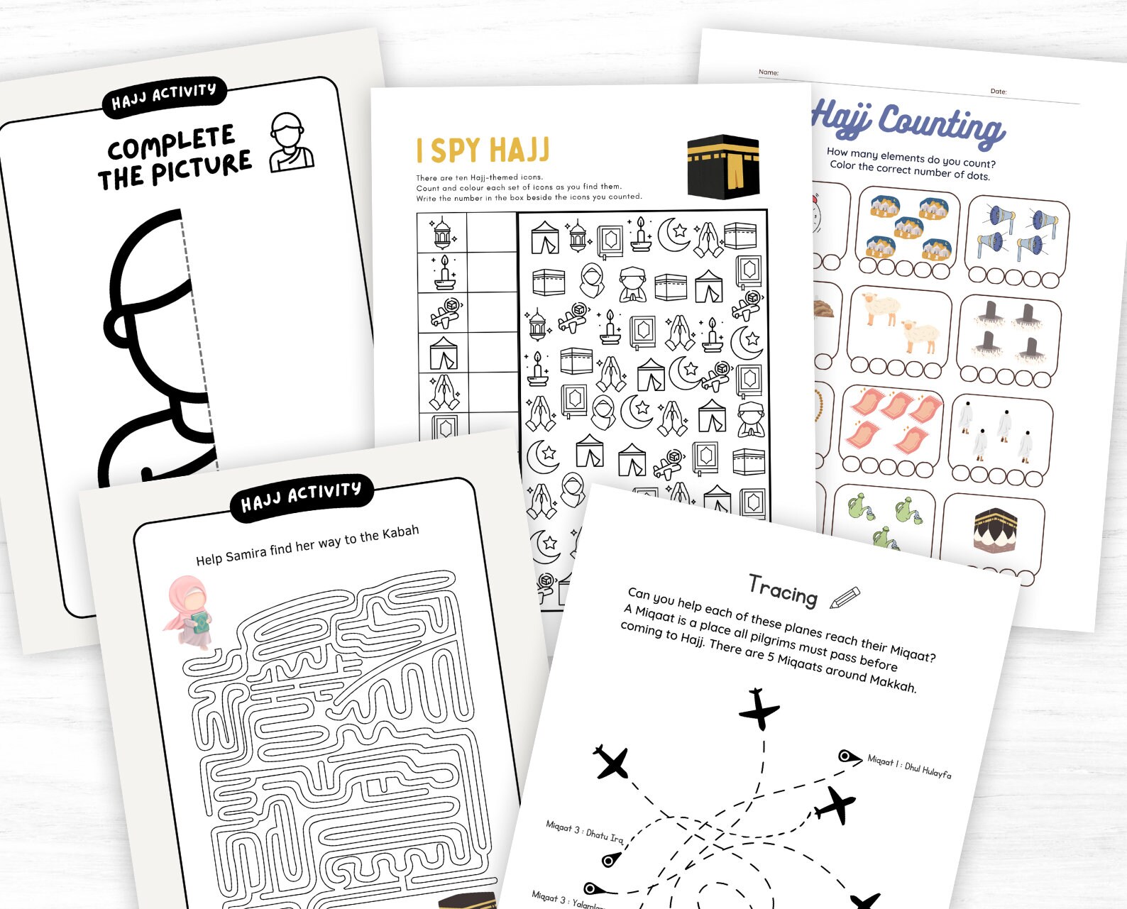 Hajj Activity Booklet for Kids I I Eid Ul-adha I Five Pillars of Islam ...