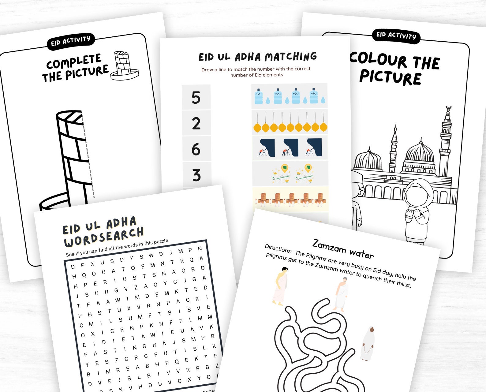 Eid Ul Adha Activity Book, Eid Activity Printable, Hajj Kids Activity ...
