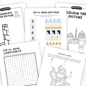 Eid Ul Adha Activity Book, Eid Activity Printable, Hajj Kids Activity ...