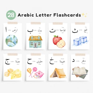 Arabic Alphabet Cards | Arabic Alphabet Learning | Arabic Letter Cards ...