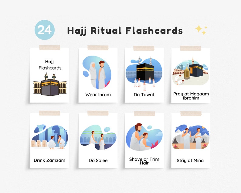 Hajj Rituals Flashcards, Montessori Learning (digital Download) - Etsy