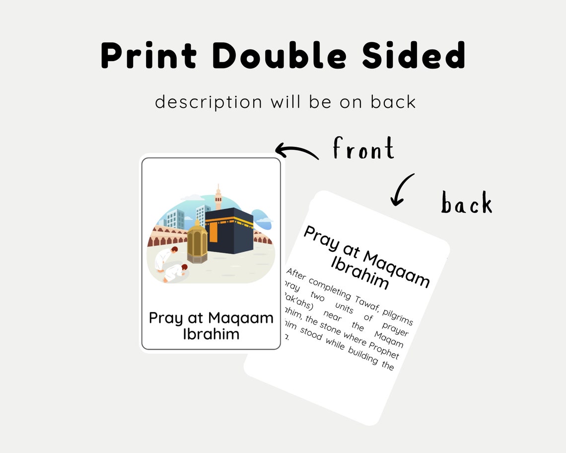 Hajj Rituals Flashcards, Montessori Learning (digital Download) - Etsy